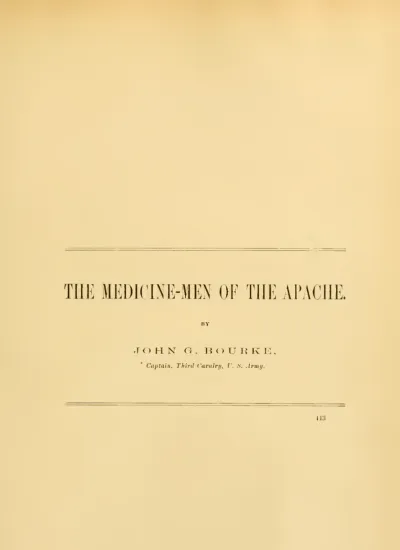 The medicine-men of the Apache