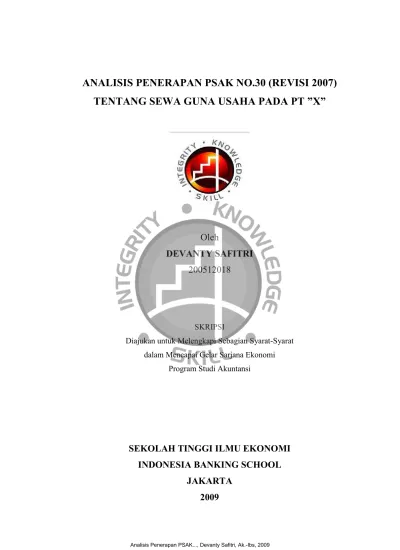ANALISIS PENERAPAN PSAK NO.30 (REVISI 2007) TENTANG SEWA GUNA USAHA ...