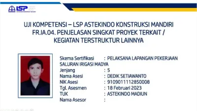 UJI KOMPETENSI LSP ASTEKINDO KONSTRUKSI MANDIRI FR IA 04 PENJELASAN ...