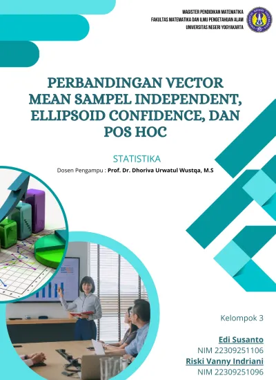 Perbandingan Vektor Mean, Elips Kepercayaan, dan Pos Hoc Statistik