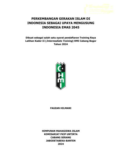 Perkembangan Gerakan Islam di Indonesia sebagai Upaya Mengusung ...