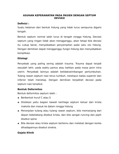 ASKEP Septum Deviasi