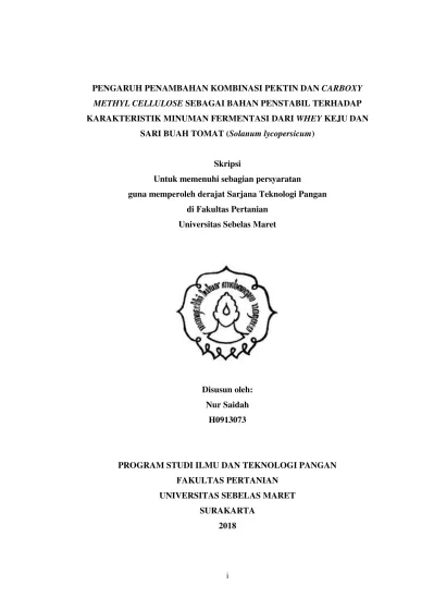 Pengaruh Penambahan Kombinasi Pektin dan Carboxy Methyl Cellulose ...