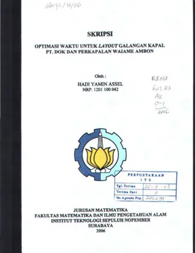 Optimasi Waktu Untuk Layout Galangan Kapal PT. Dok Dan Perkapalan ...
