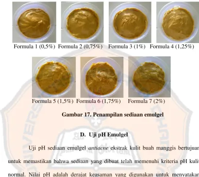 Penetapan Kadar Sediaan Emulgel - Uji Sifat Fisik dan Stabilitas Fisik ...
