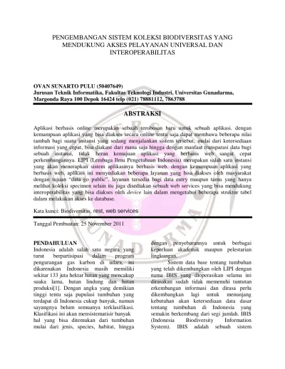 informasi yang menyediakan data dari berbagai jenis tumbuhan yang sudah ...