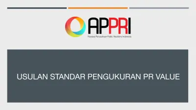 USULAN STANDAR PENGUKURAN PR VALUE