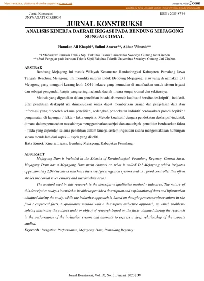 Hamdan Ali Khapid*, Saihul Anwar**, Akbar Winasis**