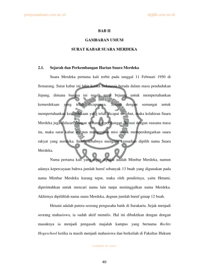 BAB II GAMBARAN UMUM SURAT KABAR SUARA MERDEKA Sejarah dan Perkembangan ...