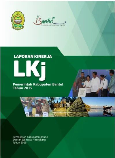 LAPORAN KINERJA (LKj) PEMERINTAH KABUPATEN BANTUL TAHUN 2015