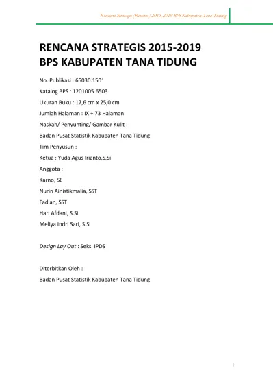Target Kinerja - TARGET KINERJA dan PENDANAAN