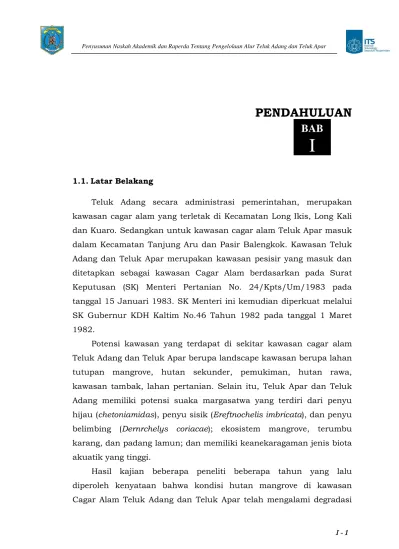 Penyusunan Naskah Akademik dan Raperda Tentang Pengelolaan Alur Teluk ...