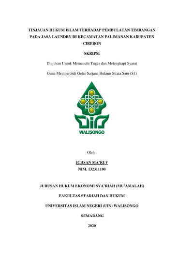 Prosedur Pelaksanaan Laundry - Gambaran Umum Usaha Laundry di Palimanan