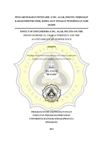 PENGARUH BAHAN PENSTABIL (CMC, AGAR, PEKTIN) TERHADAP KARAKTERISTIK ...