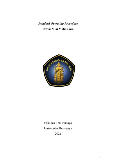 Standard Operating Procedure Revisi Nilai Mahasiswa