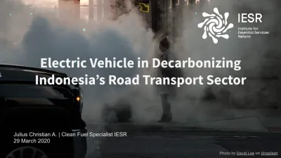 Electric Vehicle in Decarbonizing Indonesia’s Road Transport Sector
