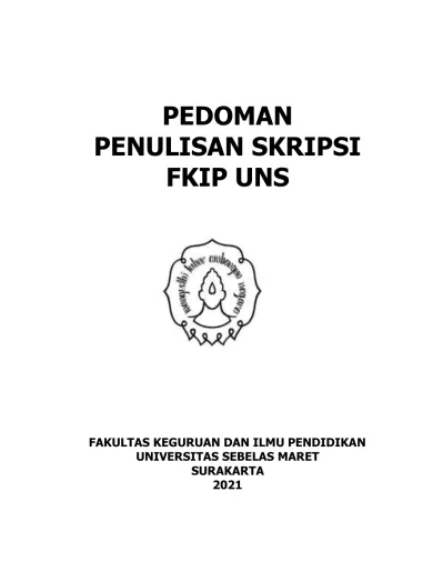 PEDOMAN PENULISAN SKRIPSI FKIP UNS