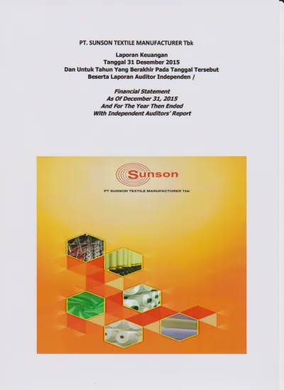 PT. SUNSON TEXTILE MANUFACTURER Tbk Laporan Keuangan