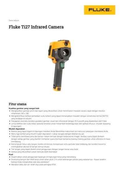 Fluke Ti27 Infrared Camera