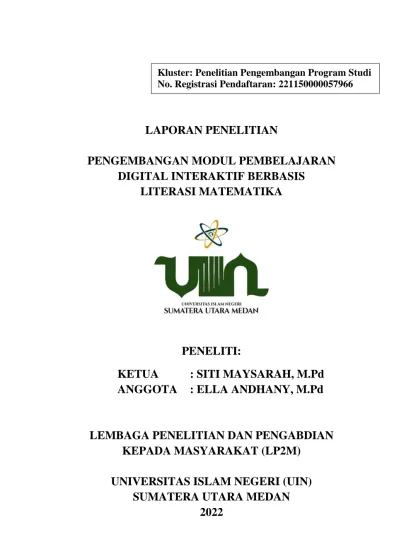 LAPORAN PENELITIAN PENGEMBANGAN MODUL PEMBELAJARAN DIGITAL INTERAKTIF ...