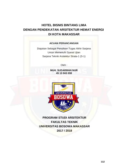 Perancangan Program Ruang - HOTEL BISNIS BINTANG LIMA DENGAN PENDEKATAN ...