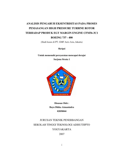 ANALISIS PENGARUH EKSENTRISITAS PADA PROSES PEMASANGAN HIGH PRESSURE ...