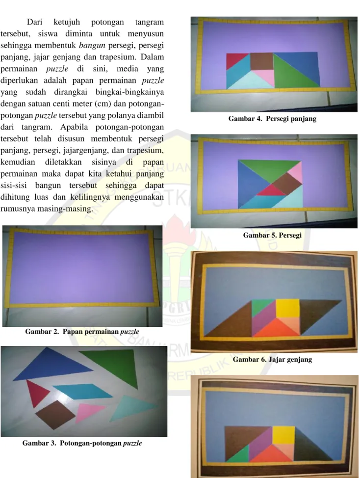 Penggunaan permainan puzzle pada materi bangun datar di kelas VII SMP ...