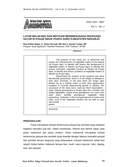 Top PDF Solusi Perkembangan Pasar Induk “Puspa Agro” - 123dok.com