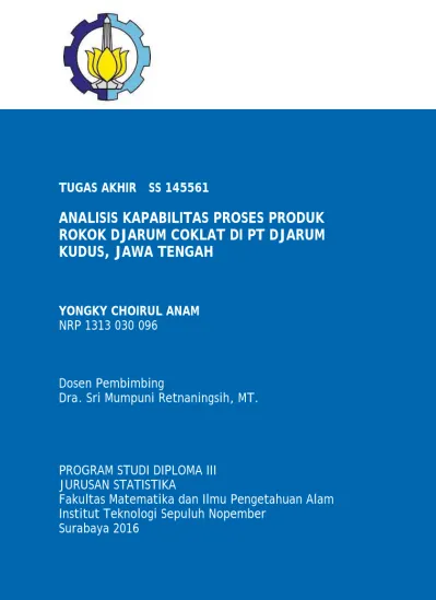 Analisis Kapabilitas Proses Produk Rokok Djarum Coklat Di PT Djarum ...