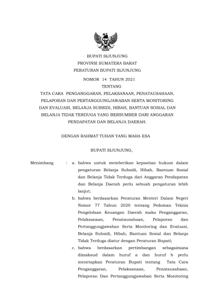 KOP SURAT SKPD - BUPATI SIJUNJUNG PROVINSI SUMATERA BARAT PERATURAN ...