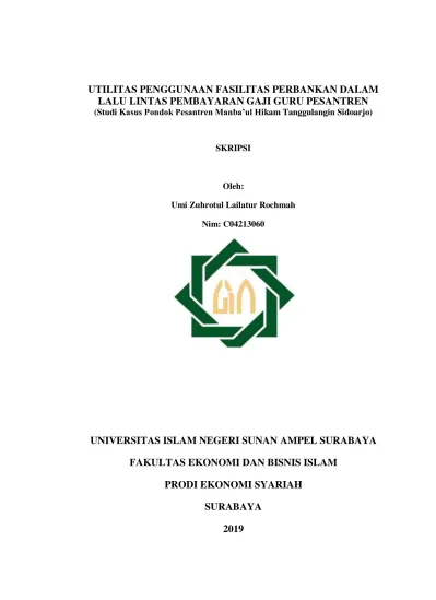 SKRIPSI. Oleh: Umi Zuhrotul Lailatur Rochmah. Nim: C UNIVERSITAS ISLAM ...