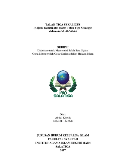 Hadits-hadits Tentang Talak Tiga Sekaligus Jatuh Tiga