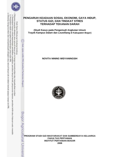 Top PDF Distribusi Status Gizi dengan Tekanan Darah Sistolik - 123dok.com