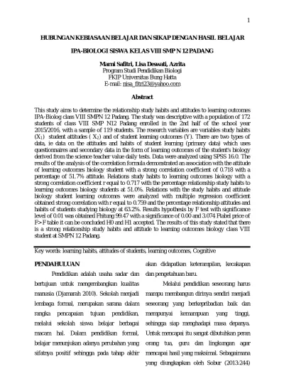 Top PDF Hasil Analisis Angket Sikap Belajar Siswa Kelas - 123dok.com