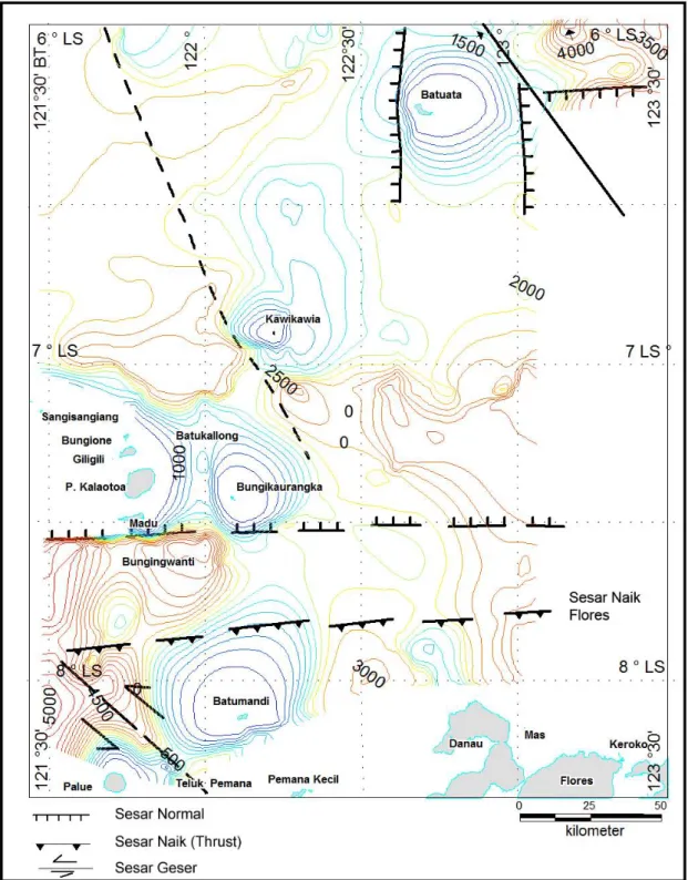 STRUKTUR GEOLOGI LAUT FLORES, NUSA TENGGARA TIMUR