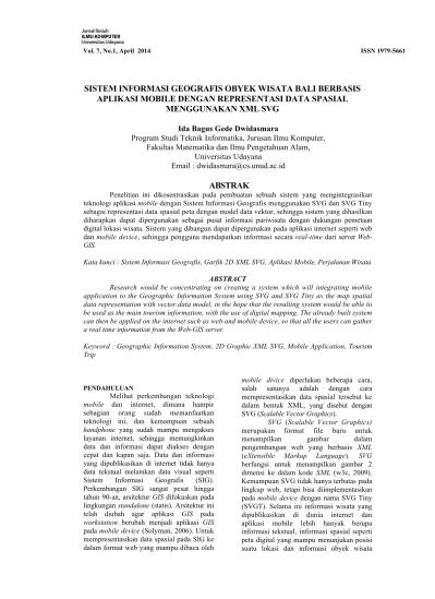 SISTEM INFORMASI GEOGRAFIS OBYEK WISATA BALI BERBASIS APLIKASI MOBILE ...