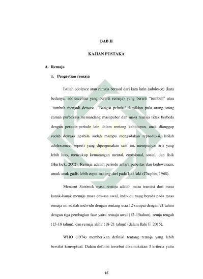 BAB II KAJIAN PUSTAKA. tumbuh menjadi dewasa. Bangsa primitif demikian ...