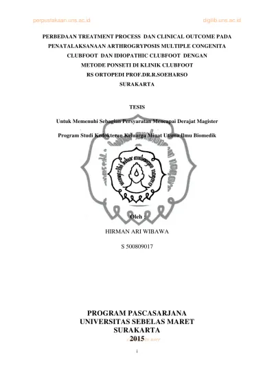 PERBEDAAN TREATMENT PROCESS DAN CLINICAL OUTCOME PADA PENATALAKSANAAN ...