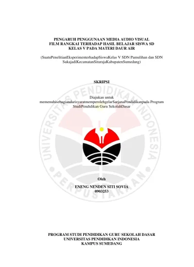 PENGARUH PENGGUNAAN MEDIA AUDIO VISUAL FILM RANGKAI TERHADAP HASIL ...