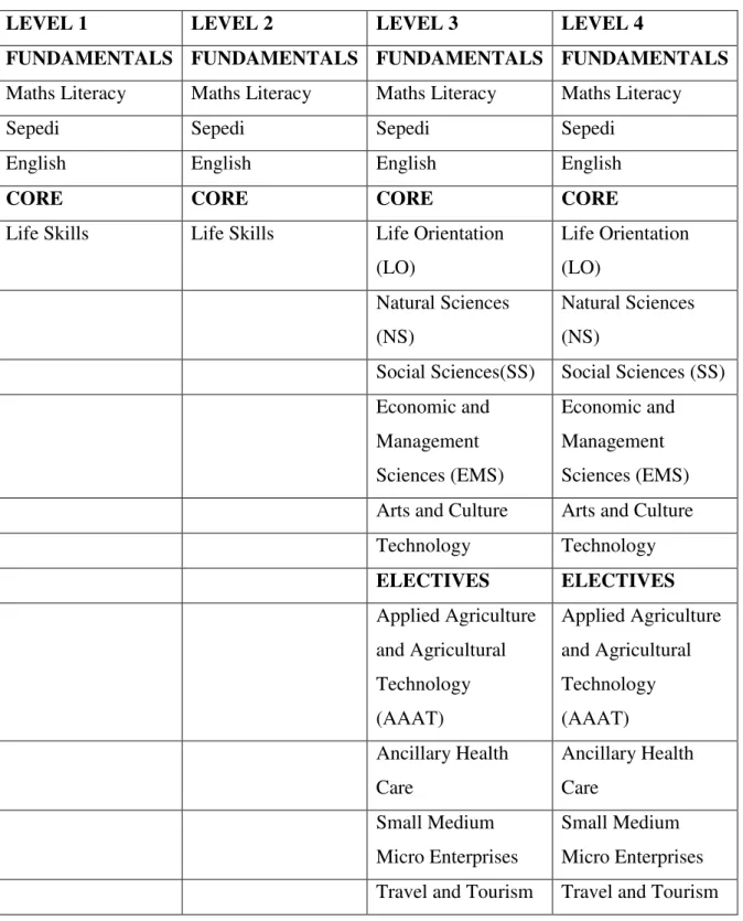 Critical Areas - Rethabile Public Adult Learning Centre